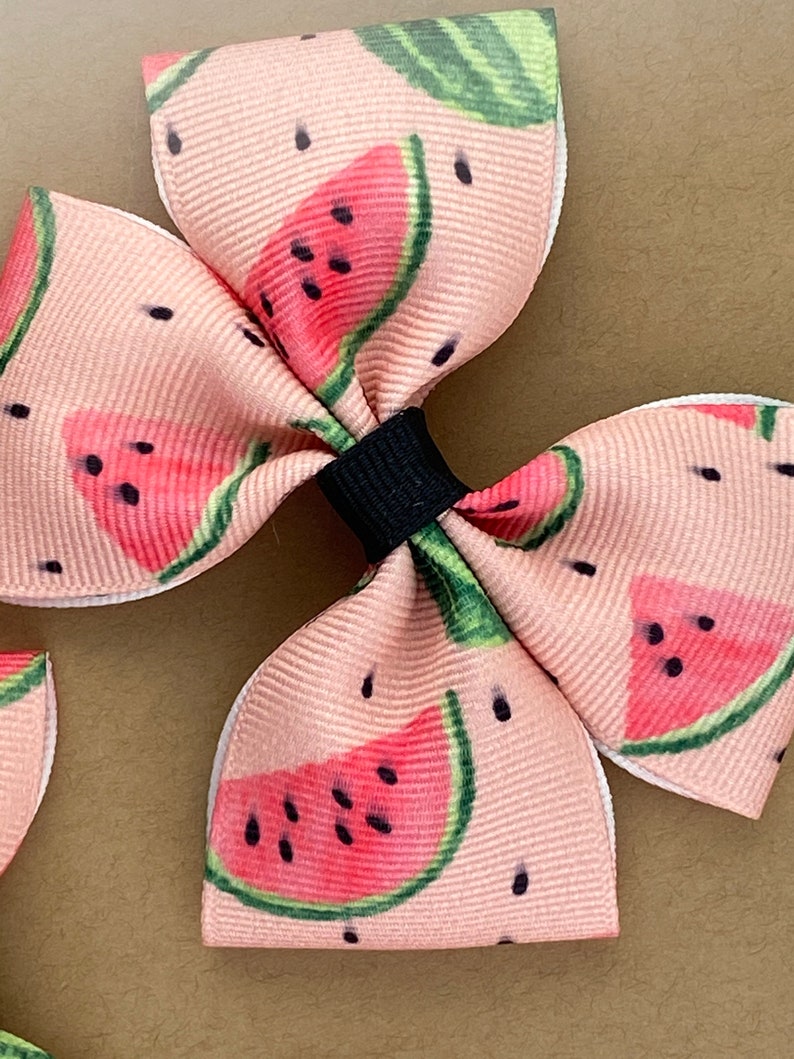 Watermelon Hair Bow Summer Hair Bow Watermelon Bow | Etsy