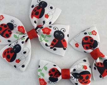 Ladybug Hair Bow - Etsy