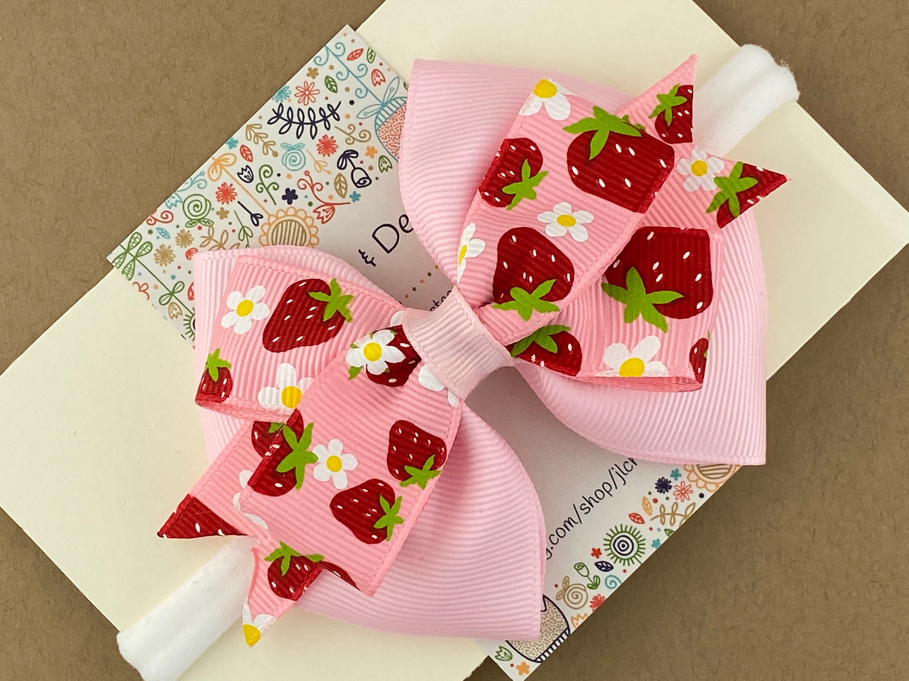 Strawberry Hair Bow Strawberry Bow Summer Hair Bow Fruit - Etsy
