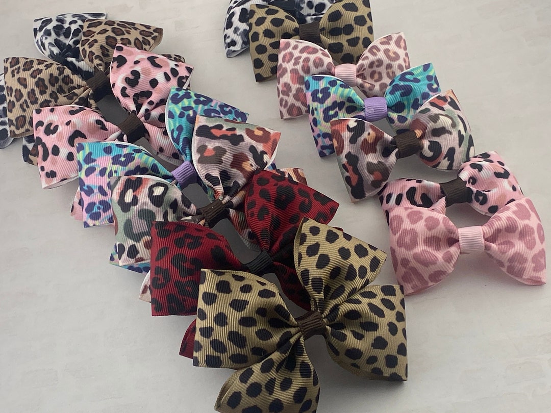 Leopard Hair Bow, Leopard Print Bow, Cheetah Print Bow, Safari Hair Bow ...