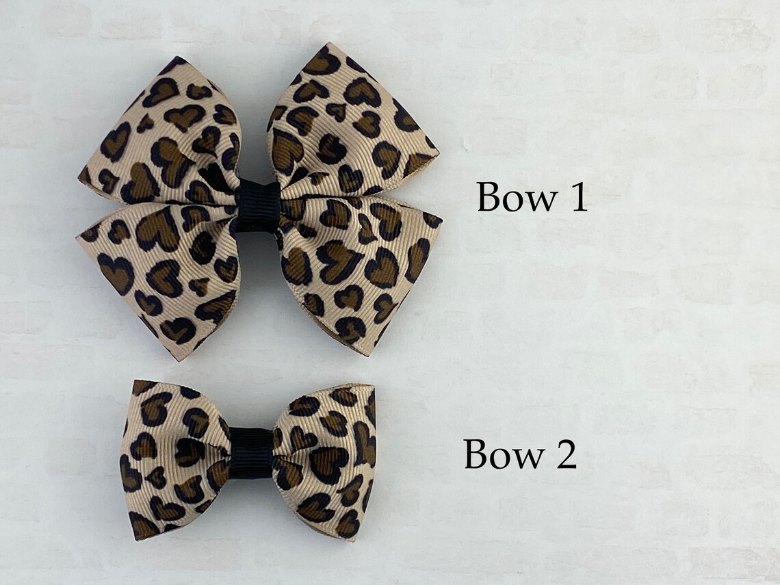 Cheetah Print Hair Bow Leopard Print Hair Bow Cheetah Bow | Etsy
