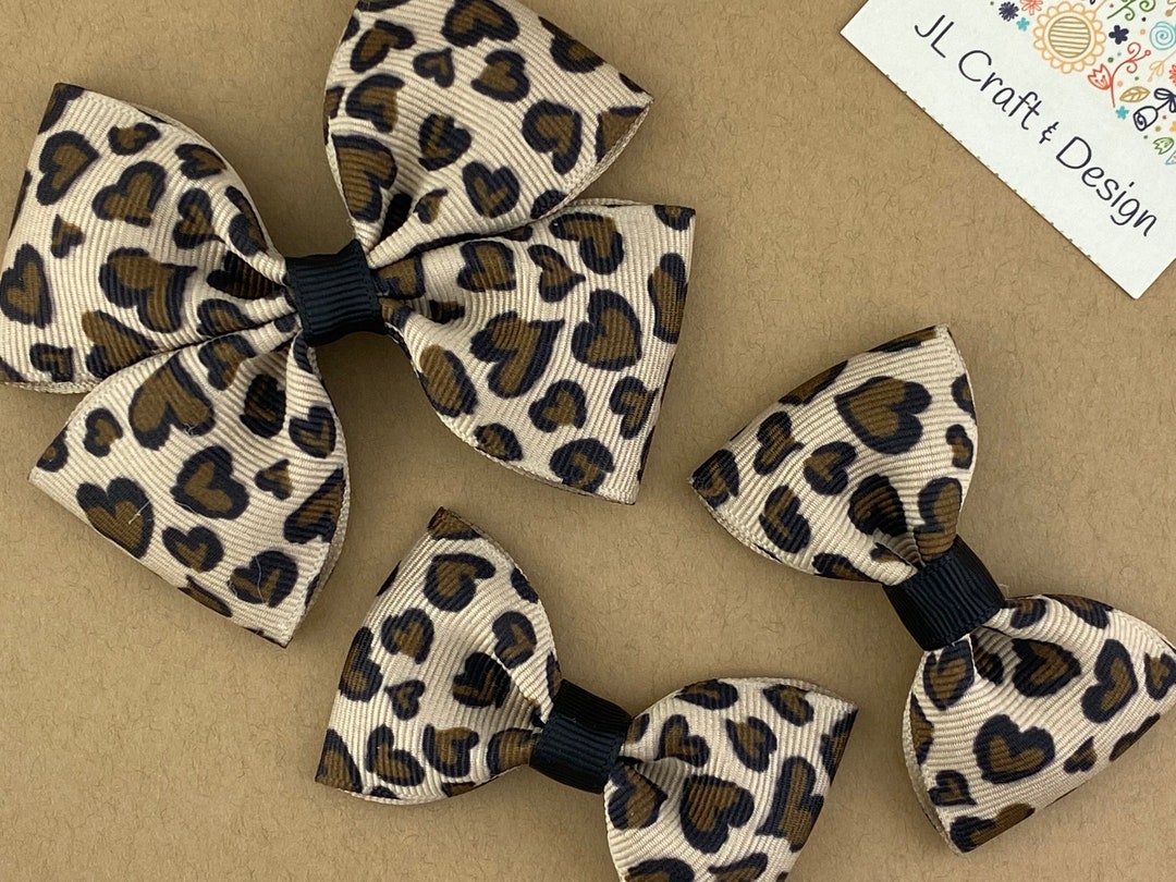 Cheetah Print Hair Bow, Leopard Print Hair Bow, Cheetah Bow, Leopard ...