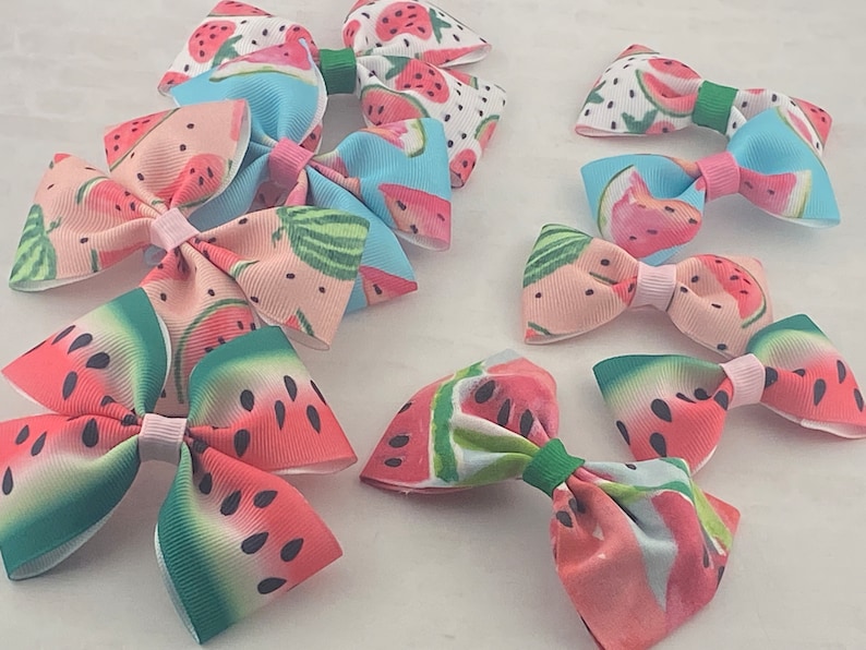Watermelon Hair Bow, Watermelon Bow, Summer Hair Bow, Sweet Hair Bow ...