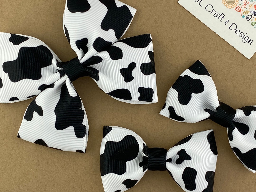 Cow Hair Clip, Cow Girl Hair Clip, Cow Hair Bow, Cow Bow, Cow Print ...