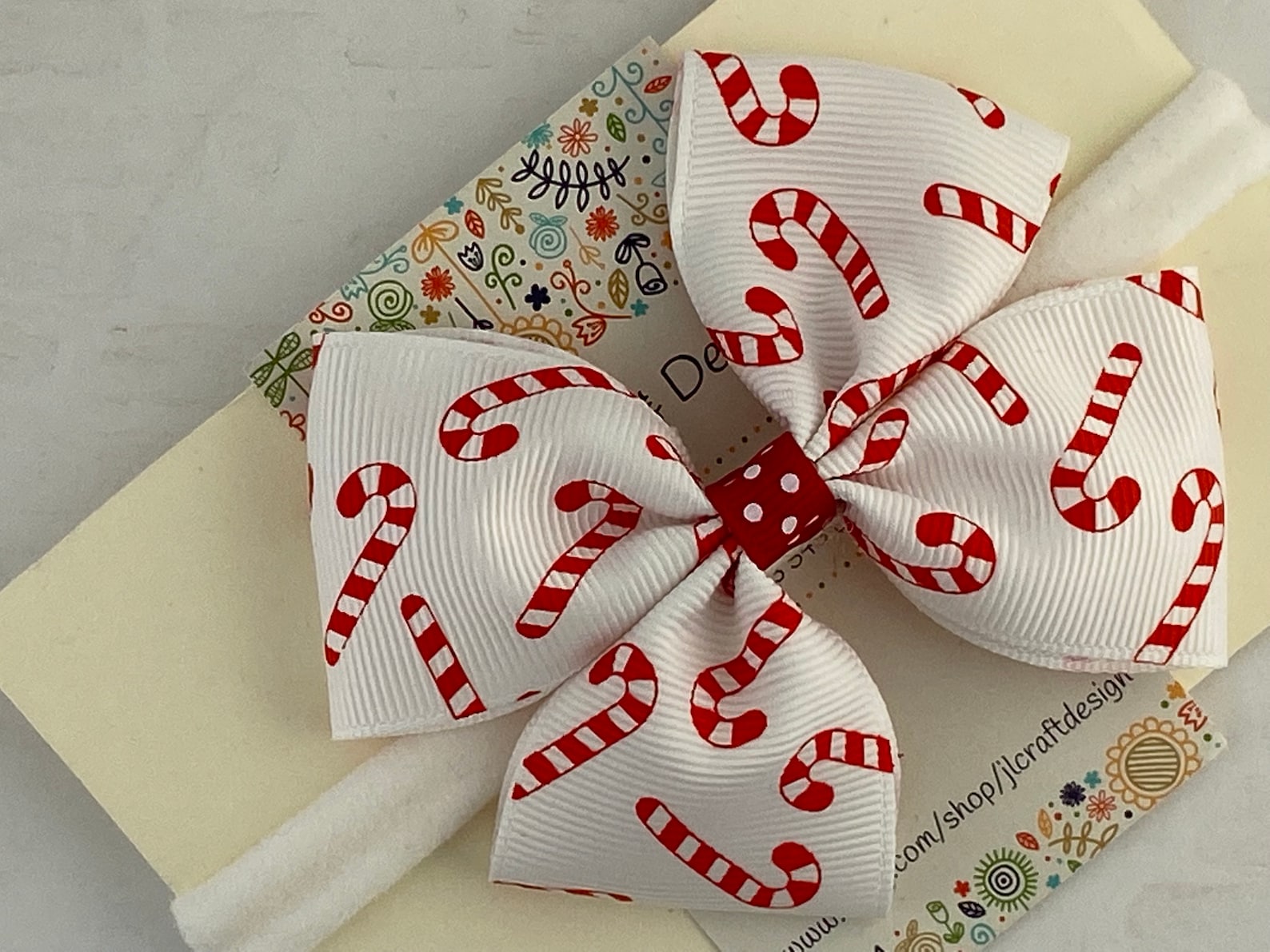 Christmas Hair Bow Candy Cane Hair Bow Girl Hair Bow - Etsy