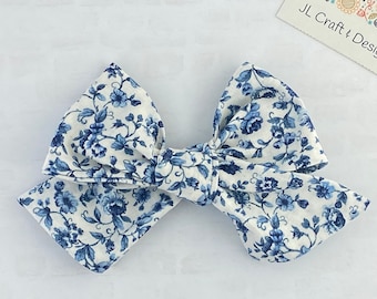 Blue Hair Bow | Etsy