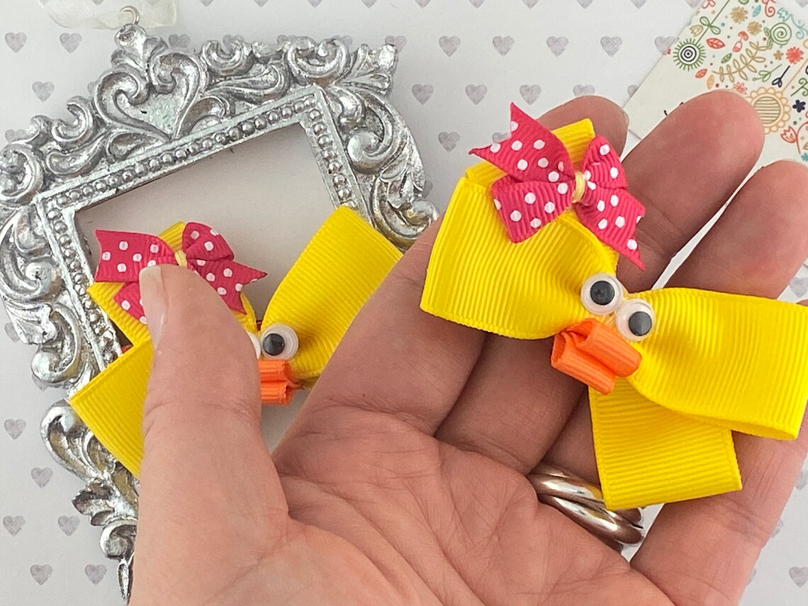 Duck Hair Clip, Rubber Ducky Clip, Girl Hair Clip, Toddler Hair Clip ...