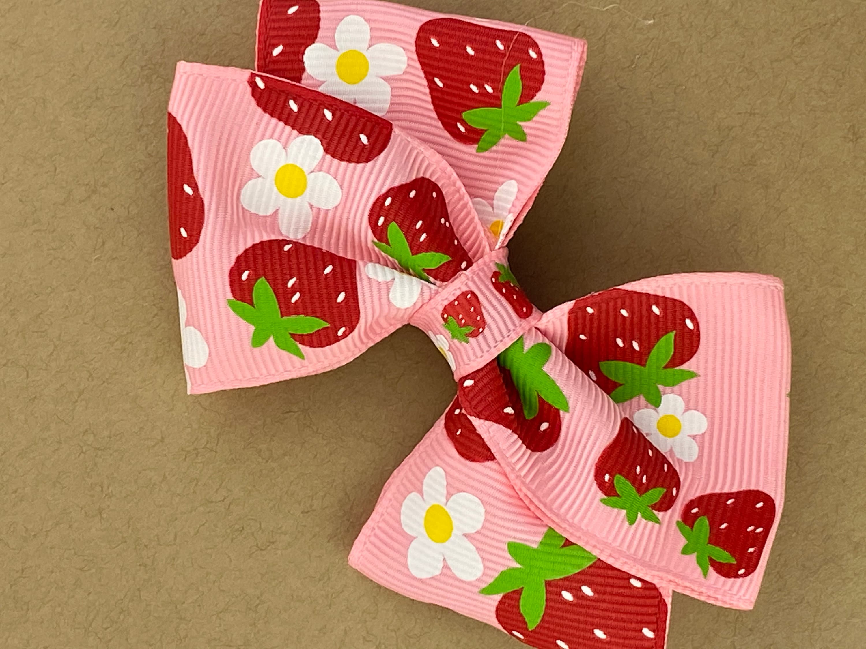 Strawberry Hair Bow Strawberry Hair Clip Strawberry Bow - Etsy