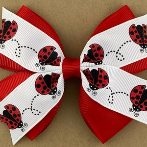 Ladybug Hair Bow, Ladybug Hair Clip, Ladybug Bow, Ladybug Headband ...