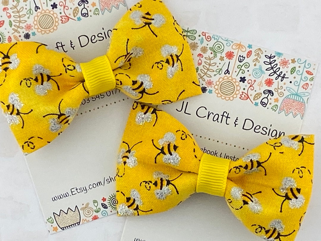 Bumble Bee Hair Bows, Honey Bee Bow, Yellow Bee Bow, Bee Bow, Honey Bee ...