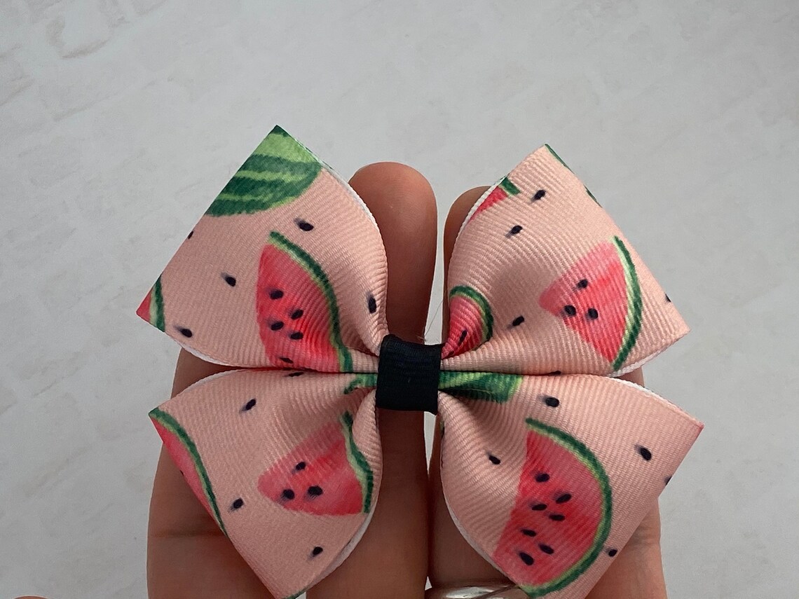Watermelon Hair Bow, Summer Hair Bow, Watermelon Bow, Watermelon Hair ...