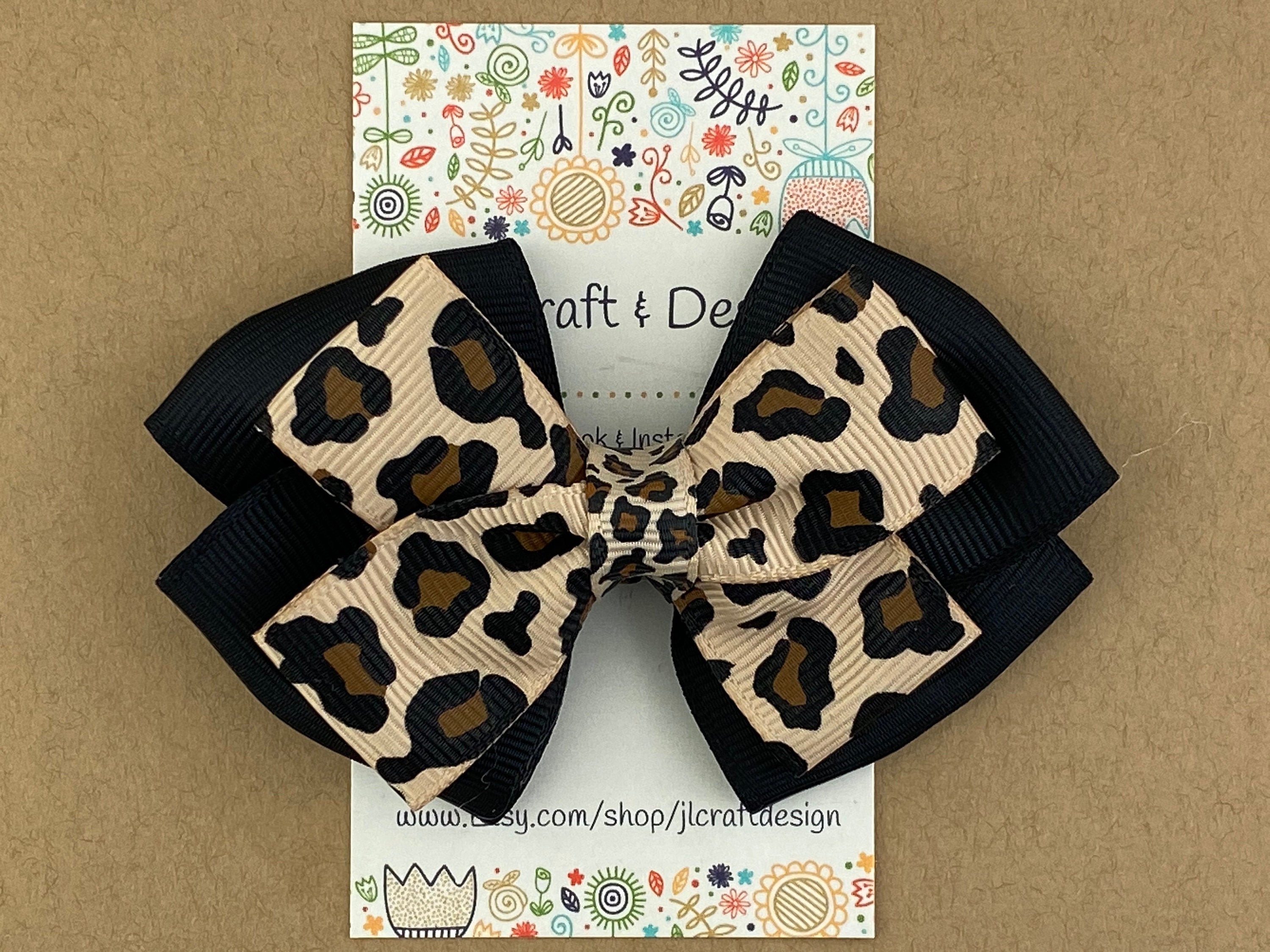 Cheetah Print Hair Bow Leopard Print Hair Bow Leopard Bow - Etsy