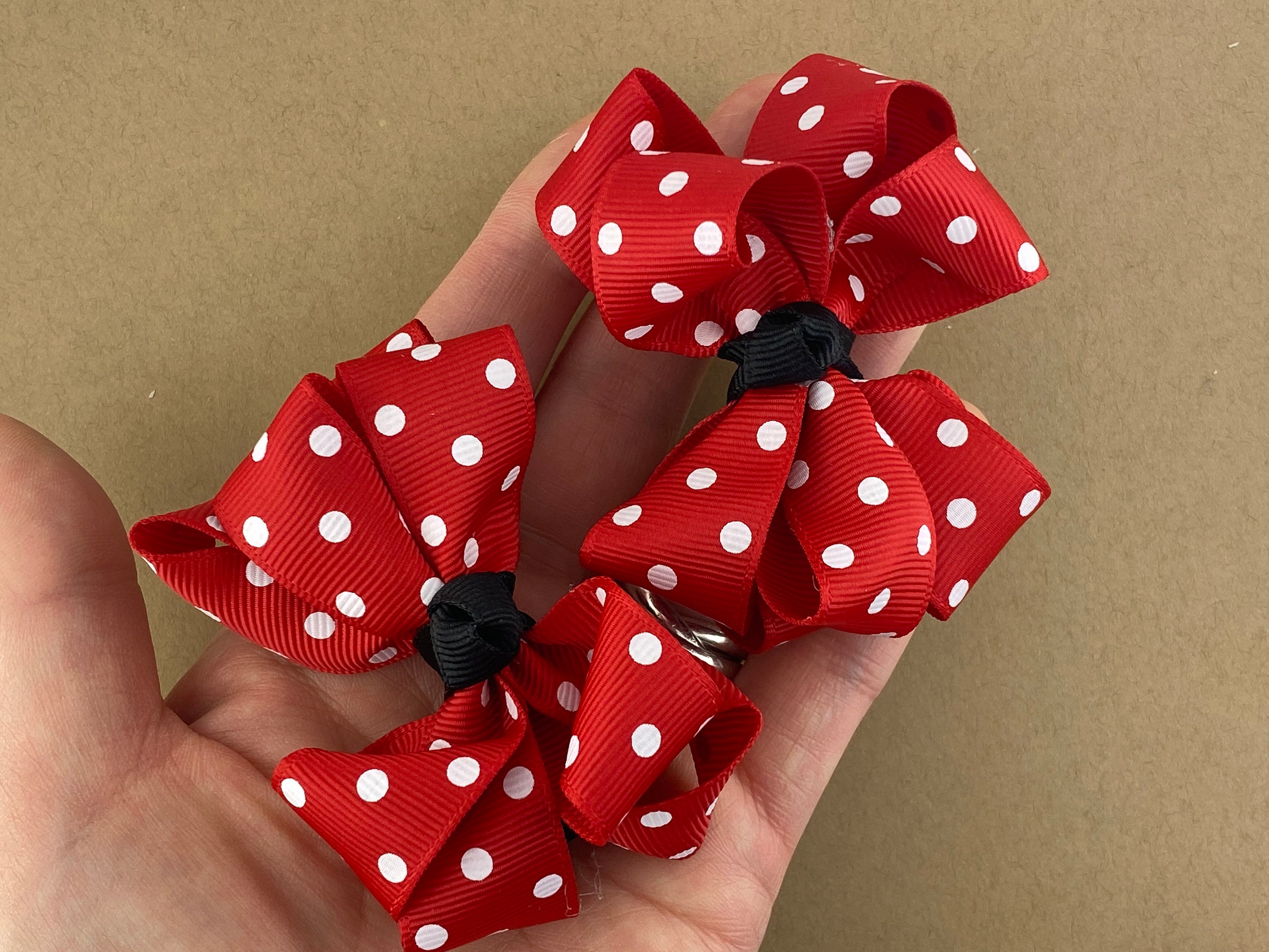 Red Polka Dot Hair Bow Red Polka Dot Bow Red Hair Bow Girl | Etsy