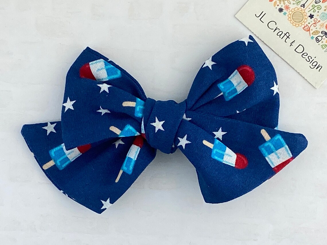 4th of July Popsicle Bow, Bow, 4th of July Bow, Independence Day Hair ...