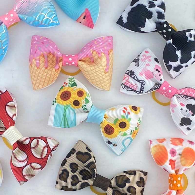 Small Dog Bow With Clip - Etsy