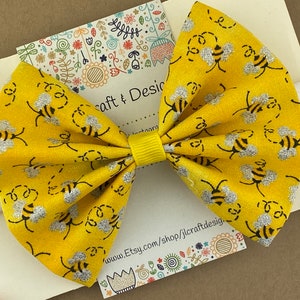 Bumble Bee Bow, Honey Bee Bow, Yellow Bee Bow, Toddler Bow, Baby Bow ...