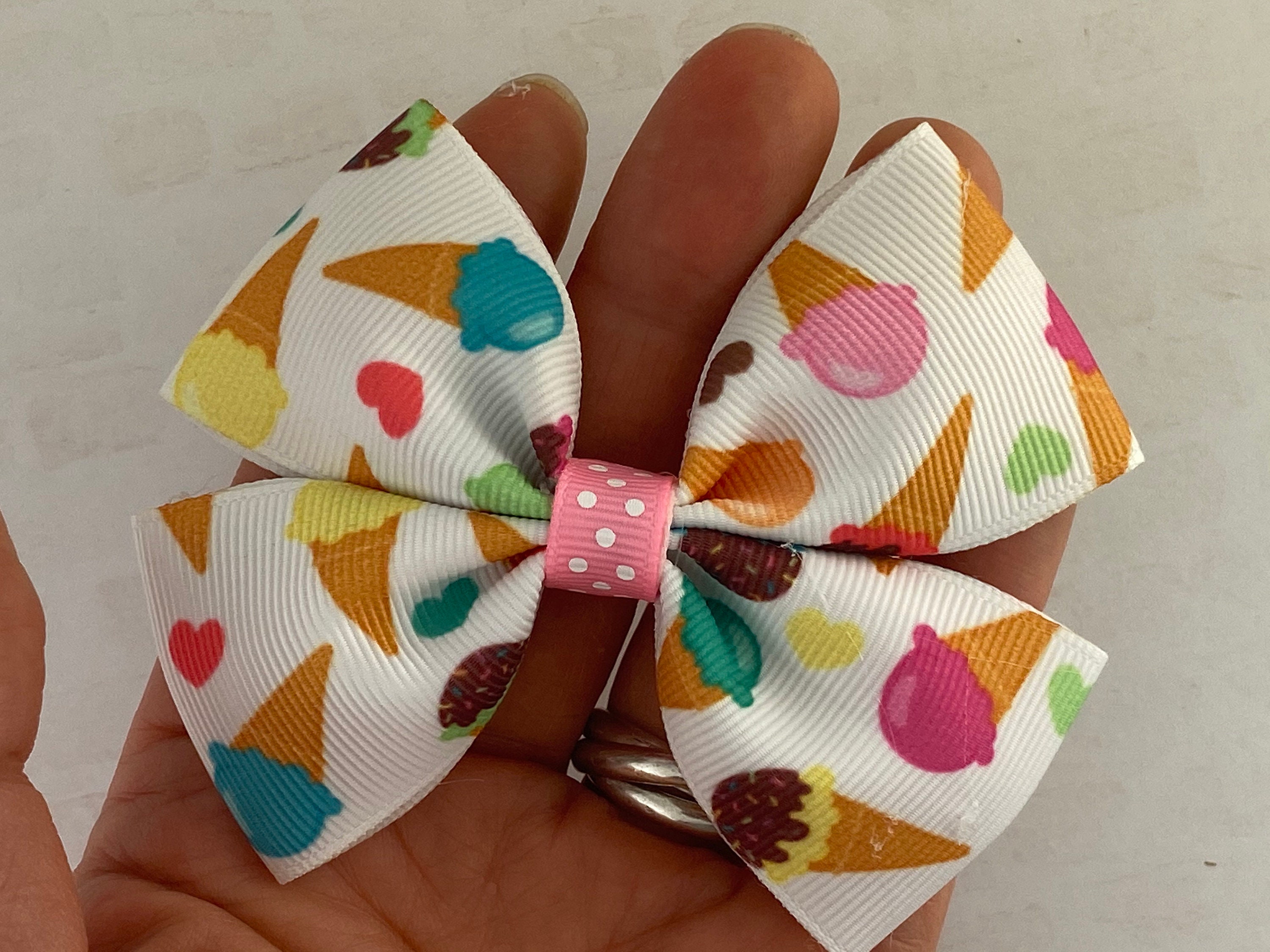 Ice Cream Hair Bow, Ice Cream Cone Hair Bow, Toddler Hair Bow, Baby ...