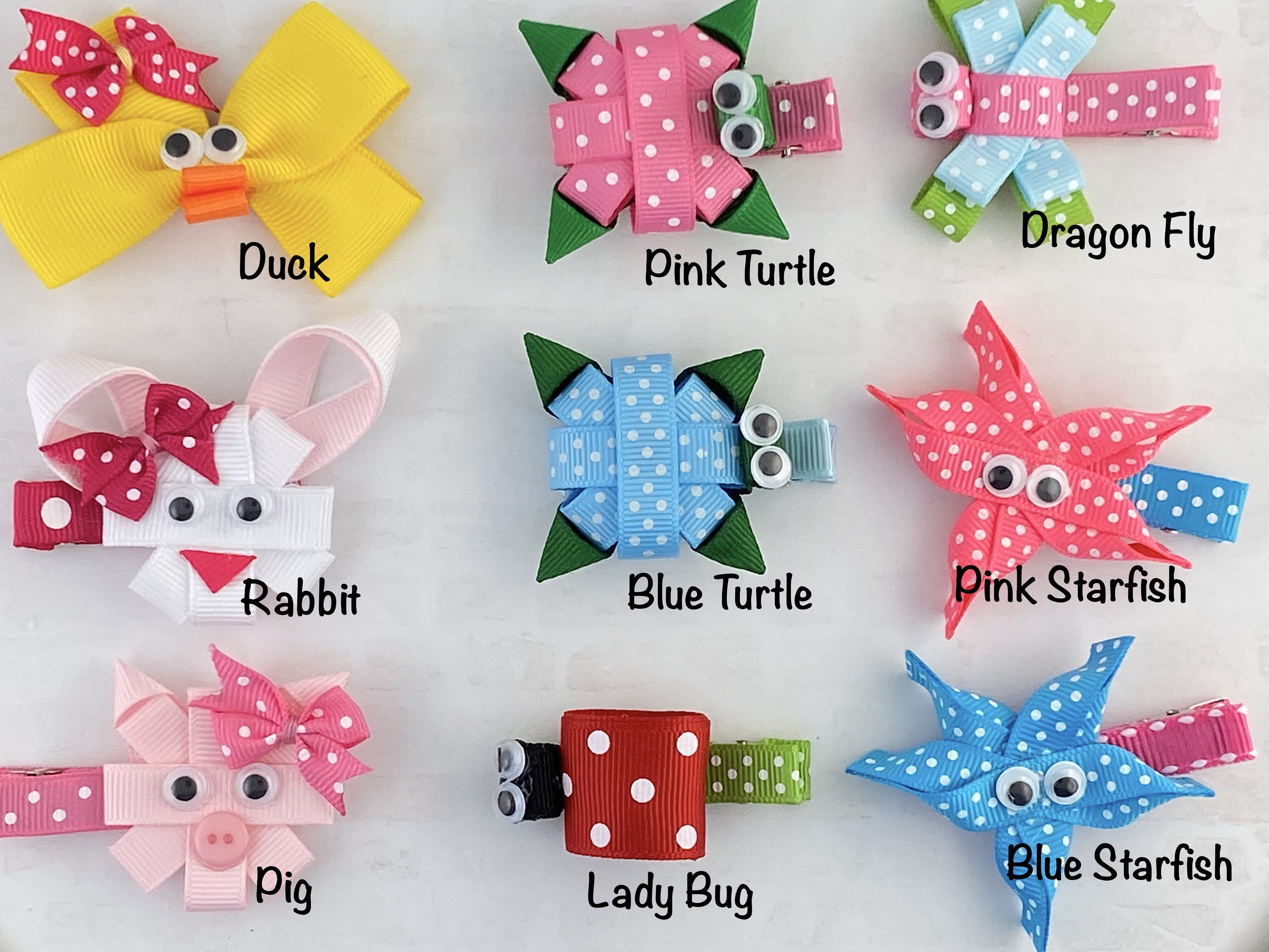 Ribbon Sculpture Hair Clip, Animal Hair Clip, Girl Hair Clip, Toddler ...