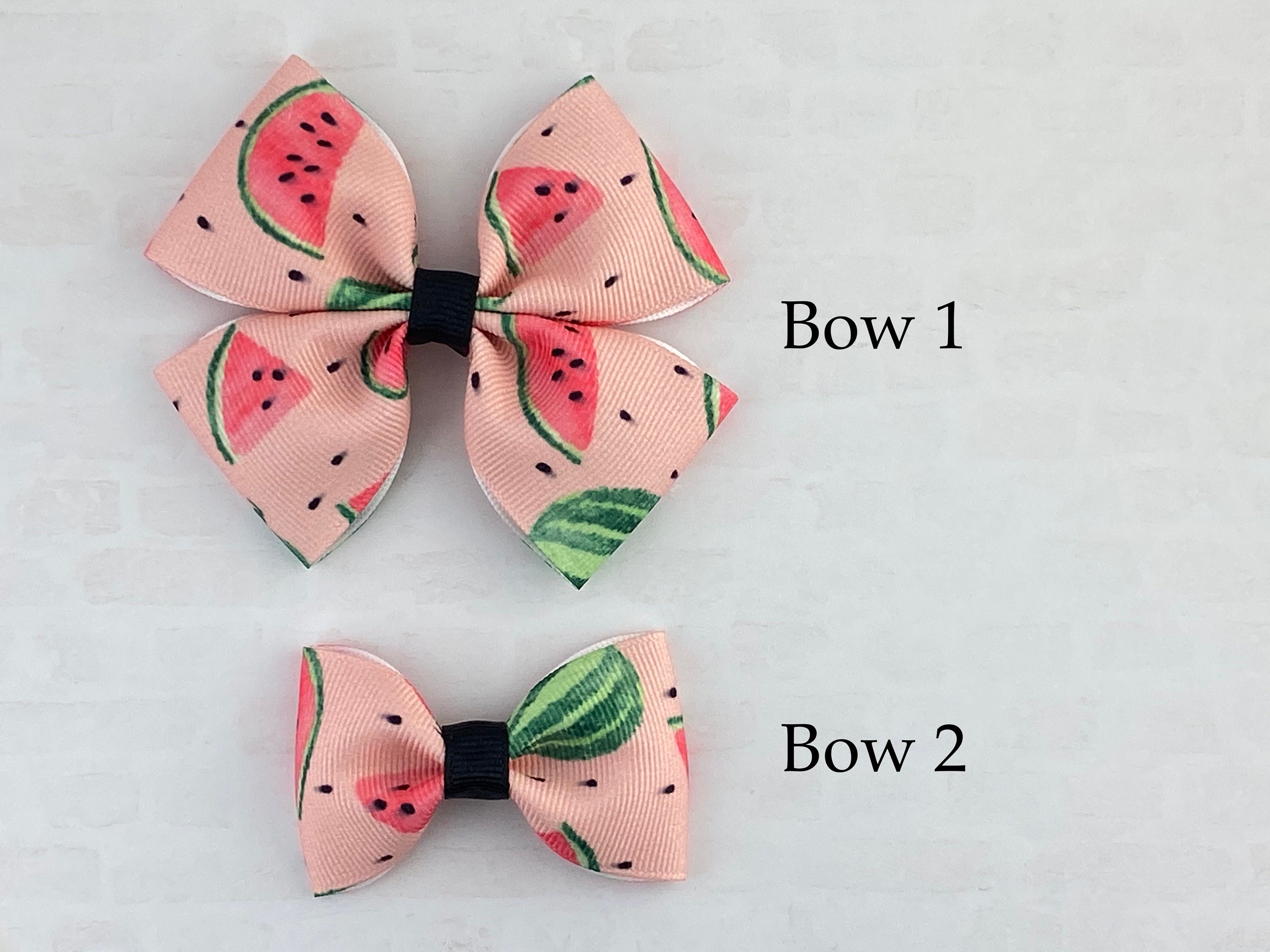 Watermelon Hair Bow Summer Hair Bow Watermelon Bow | Etsy