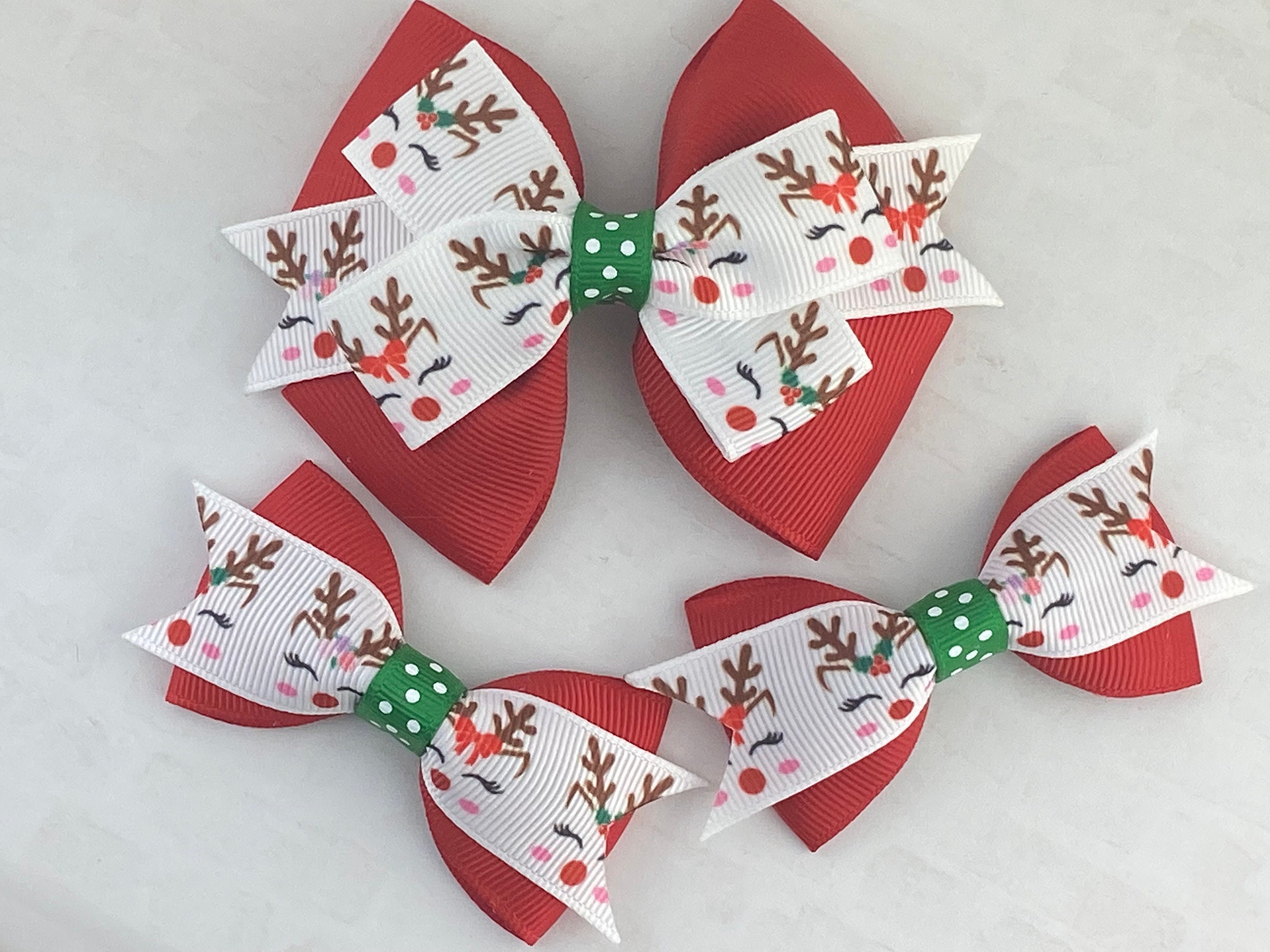 How To Make Christmas Hair Bows For Girls