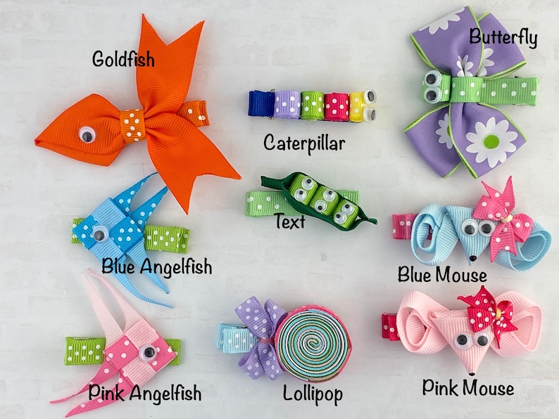 Ribbon Sculpture Hair Clip, Animal Hair Clip, Girl Hair Clip, Toddler ...