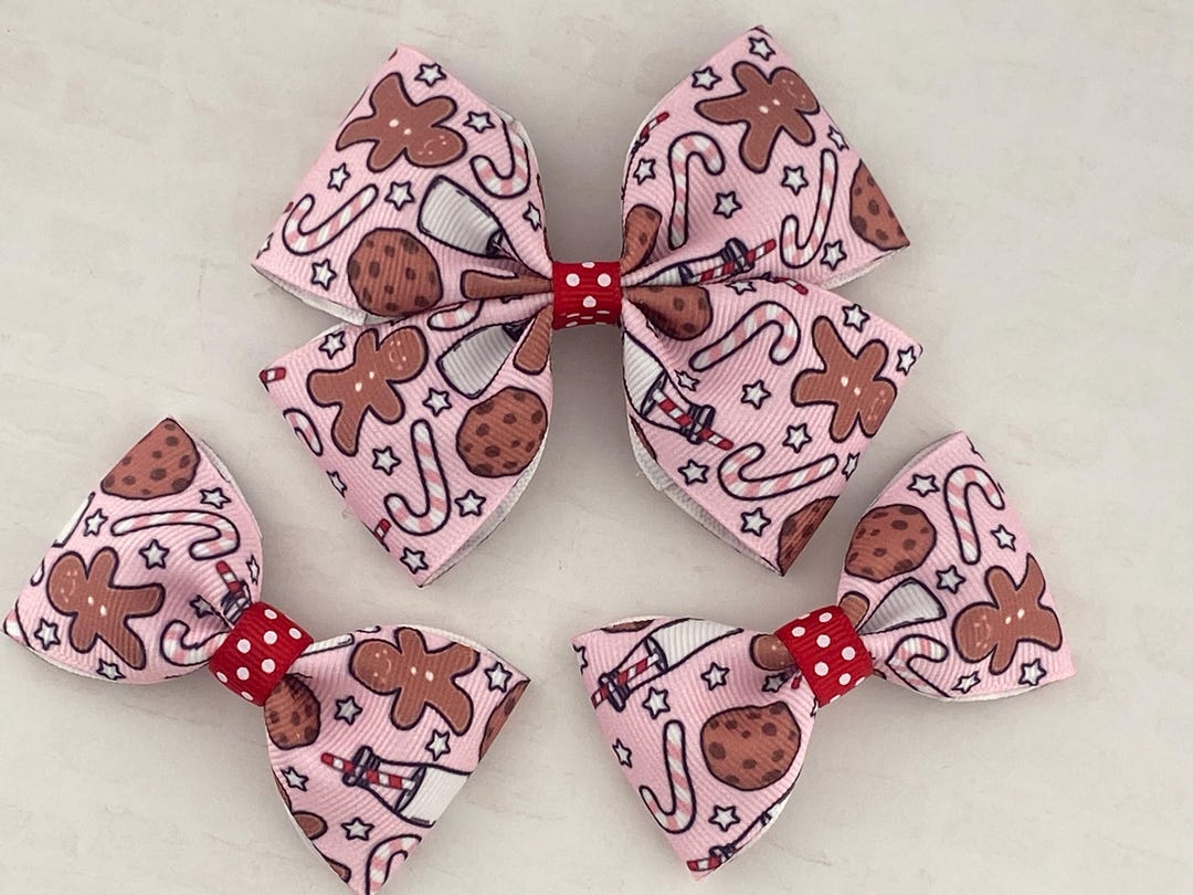 Gingerbread Man Hair Bow, Christmas Hair Bow, Girl Hair Bow, Toddler ...