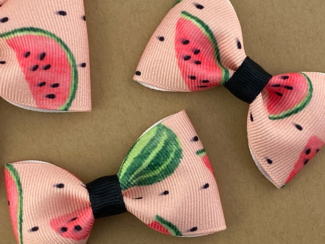 Watermelon Hair Bow, Summer Hair Bow, Watermelon Bow, Watermelon Hair ...