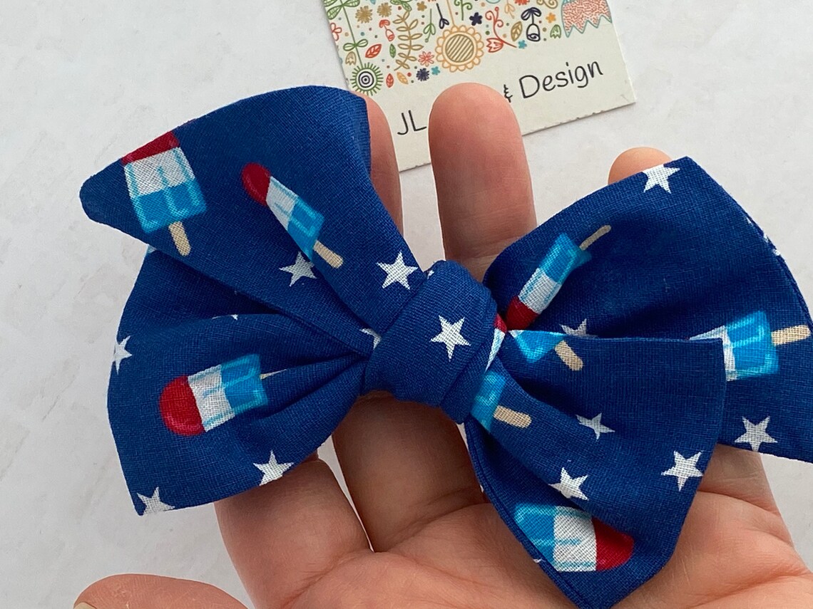4th of July Popsicle Bow, Bow, 4th of July Bow, Independence Day Hair ...