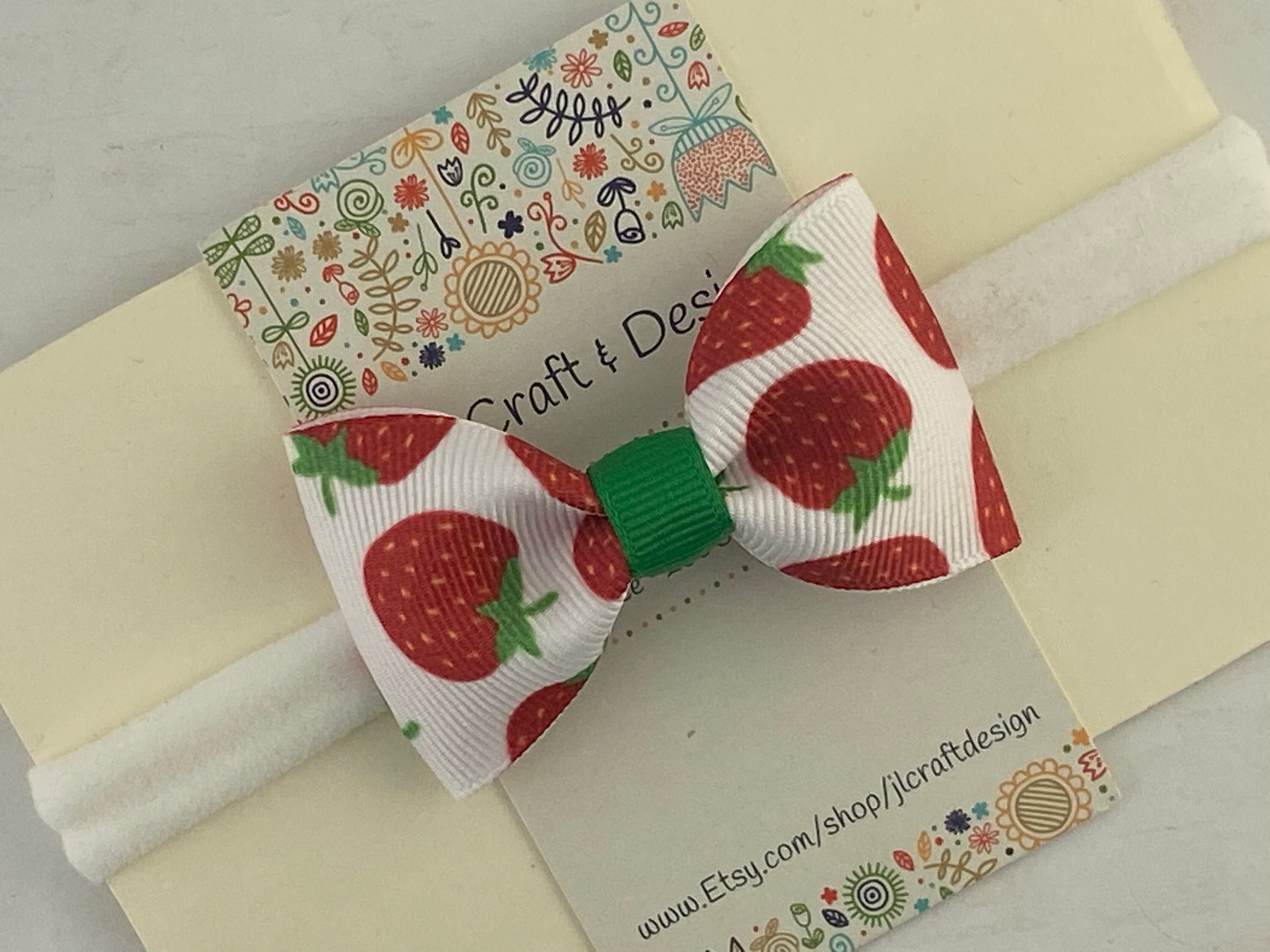 Strawberry Hair Bow Strawberry Hair Clip Summer Hair Bow | Etsy