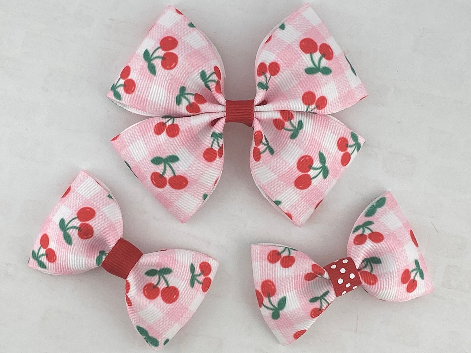 Cherry Hair Bow, Cherry Bow, Cherry Headband, Baby Hair Bow, Toddler ...