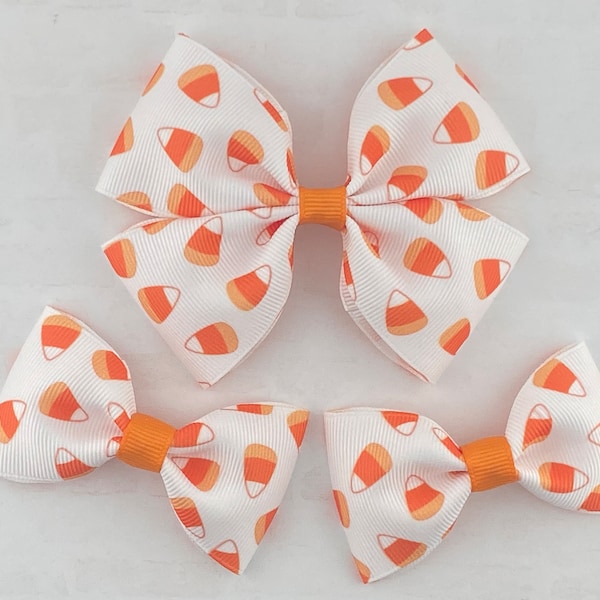 Candy Corn Hair Bow - Etsy