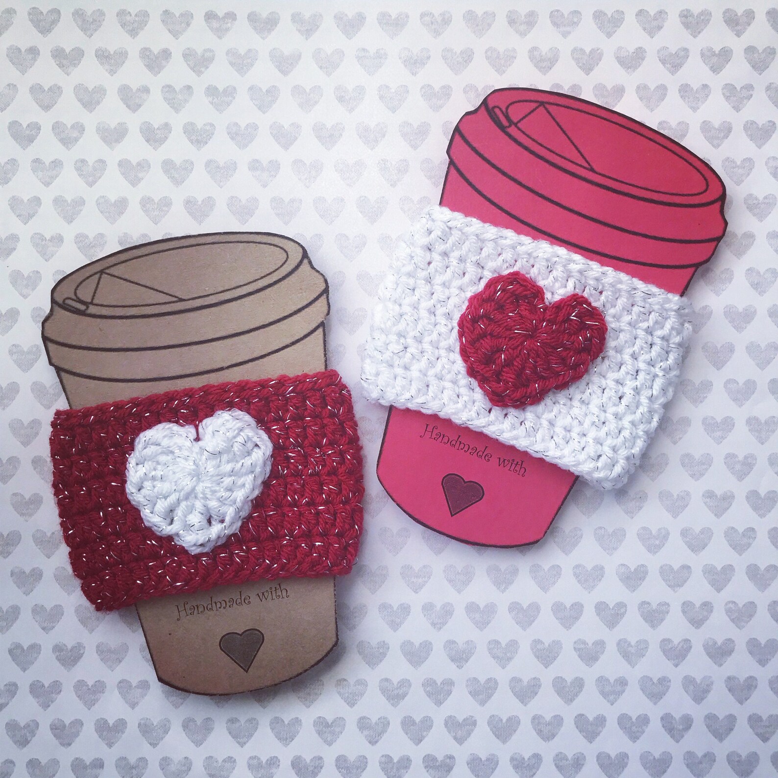 Valentine's Day Coffee Cozy Valentines Day Sleeve - Etsy