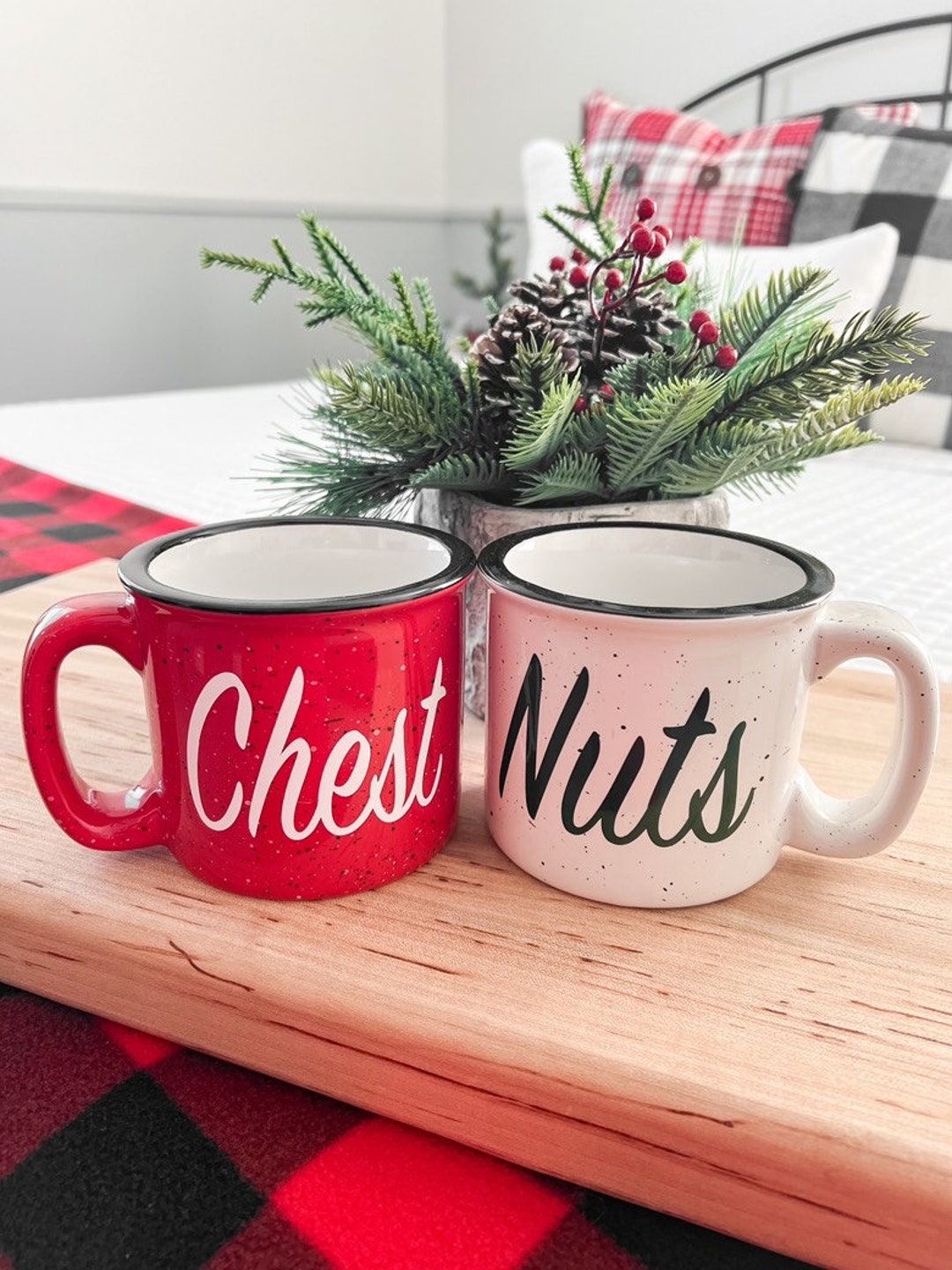 Chest Nuts Campfire Mug Set: Funny Christmas Holiday Mugs - Etsy