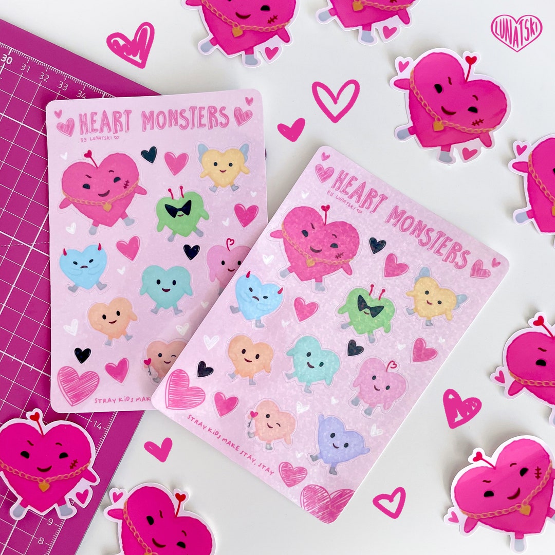 SKZ Maxident Heart Monster Stickers Stray Kids Pipi - Etsy UK