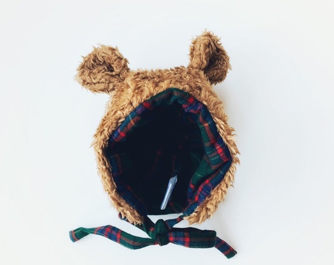 Bear Bonnet - Baby Bear Hat - Christmas Bonnet- Bear Bonnet for Baby ...