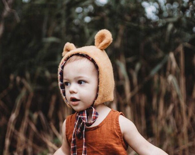 Honey Bear Bonnet Baby Bear Hat Bear Costume Bear Bonnet for Baby ...