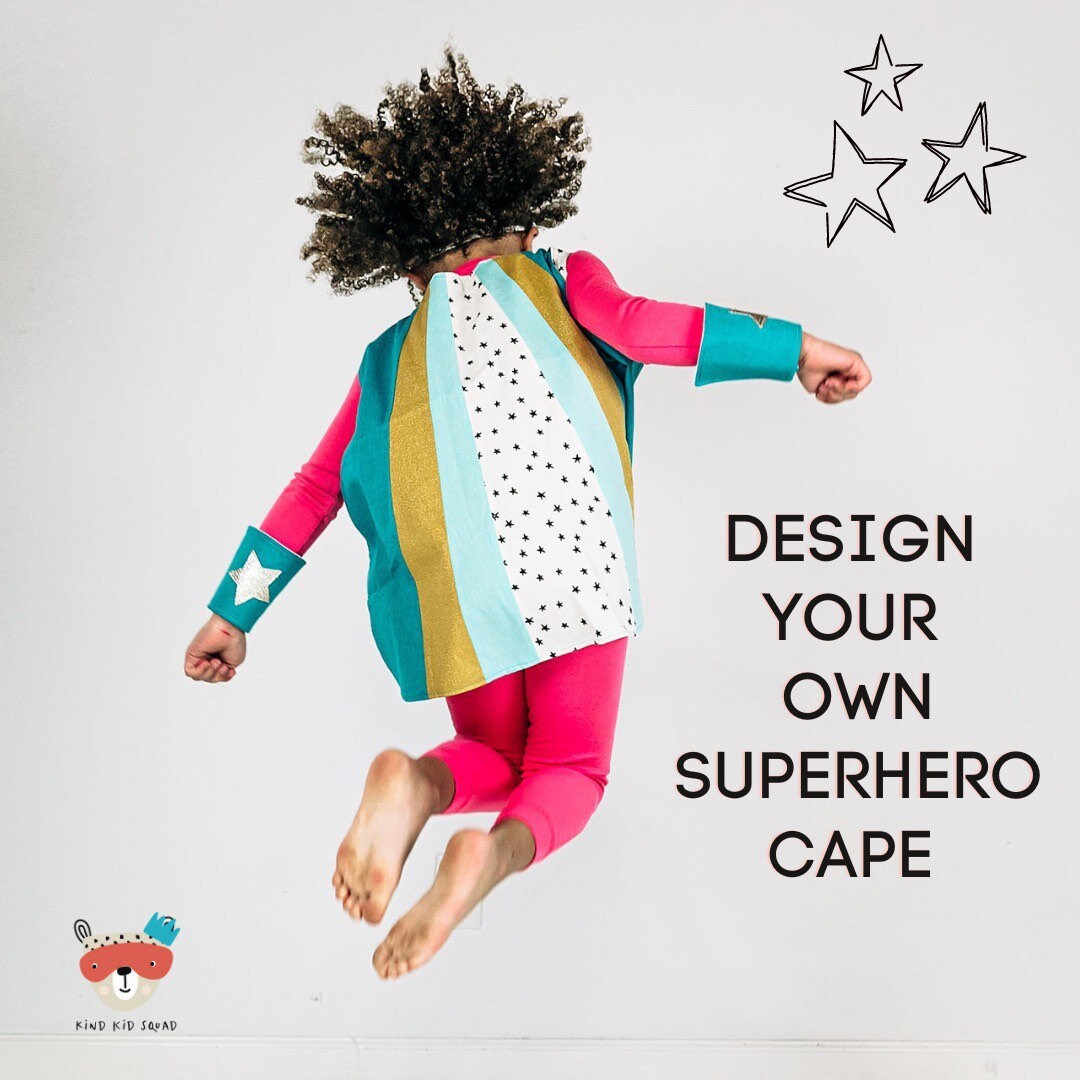 Custom Kids Superhero Cape: Personalized Color Block Cape - Etsy