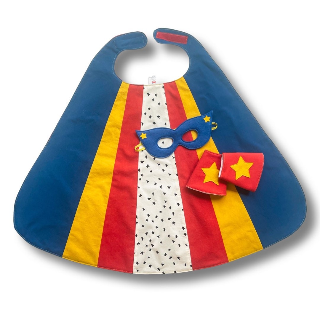 Organic Superhero Cape and Mask Set, Reversible Costume - Etsy