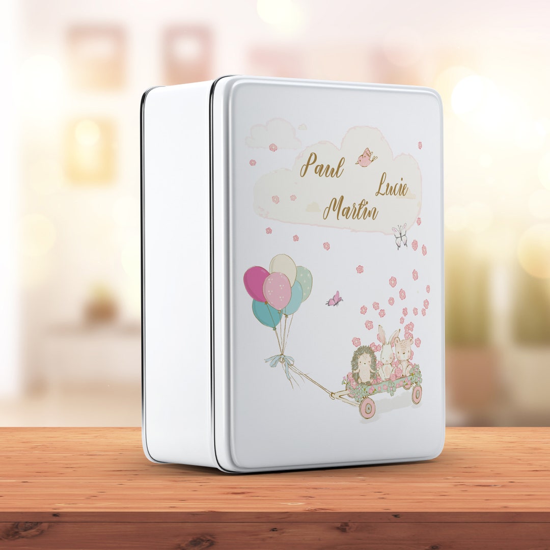 SB39 Small Trailer Large Personalized Metal Box, Customizable Sugar Box ...