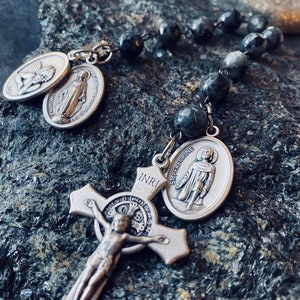Patron Saint of Healing Cancer. Labradorite Rosary. Encouraging Gift ...