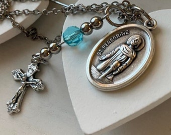 Patron Saint of Healing Cancer. Labradorite Rosary. Encouraging Gift ...