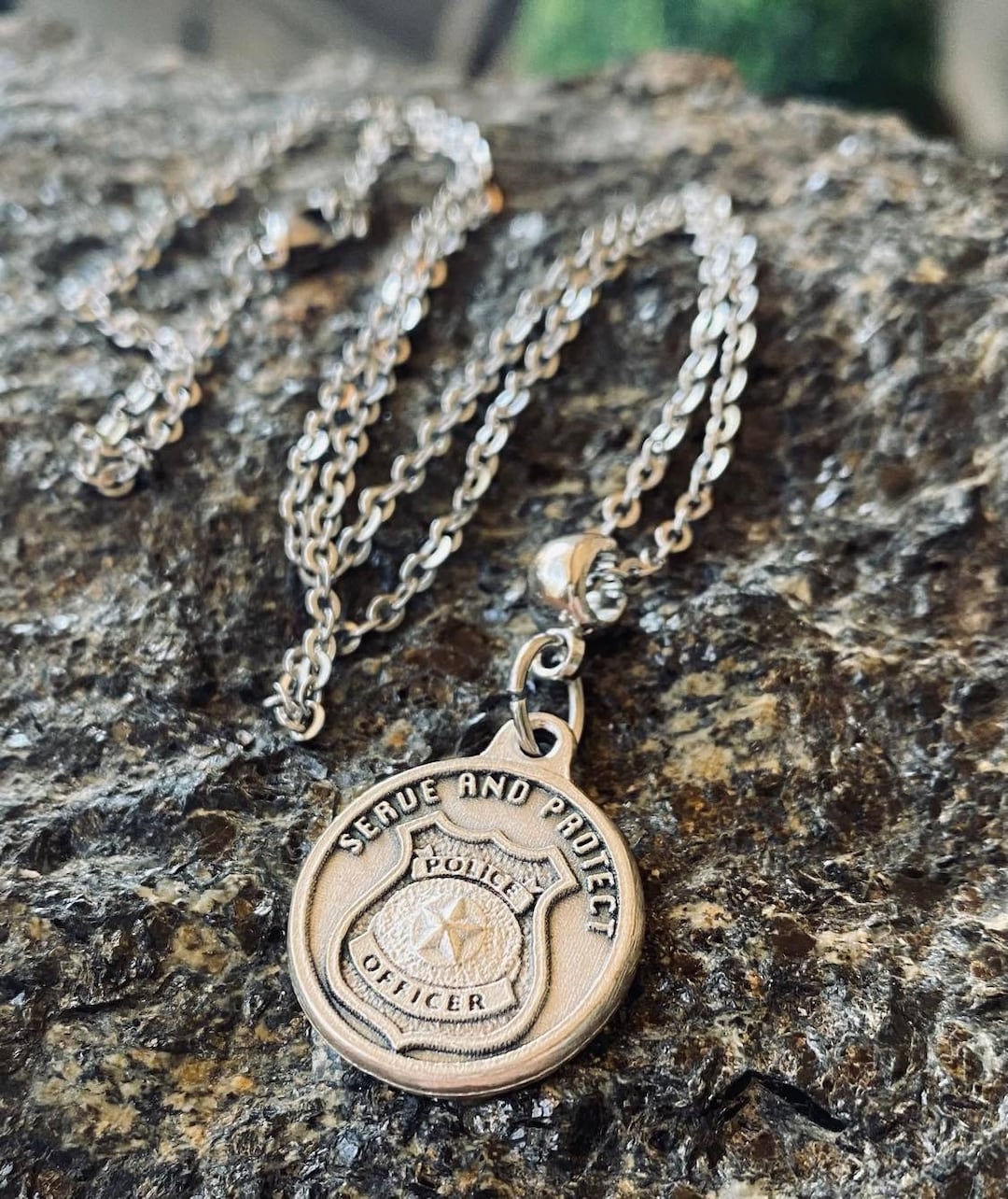 Waterproof Stainless Steel. Police Officer Prayer for Protection. St ...