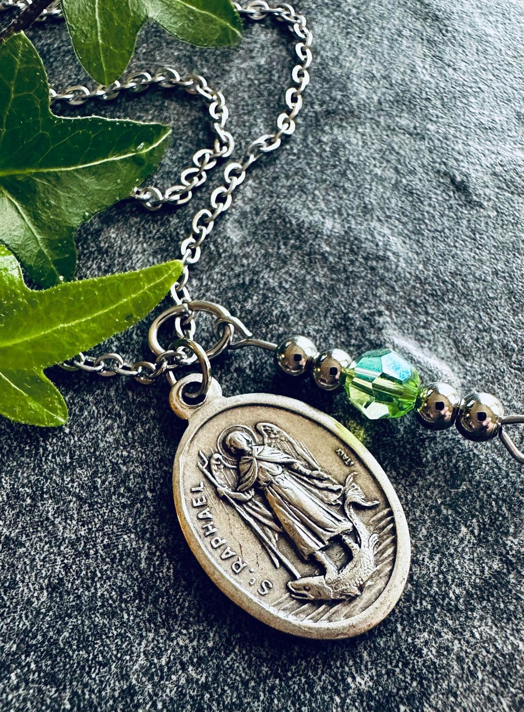 St. Raphael the Archangel Saint Medal Metal Necklace, Catholic Gift ...