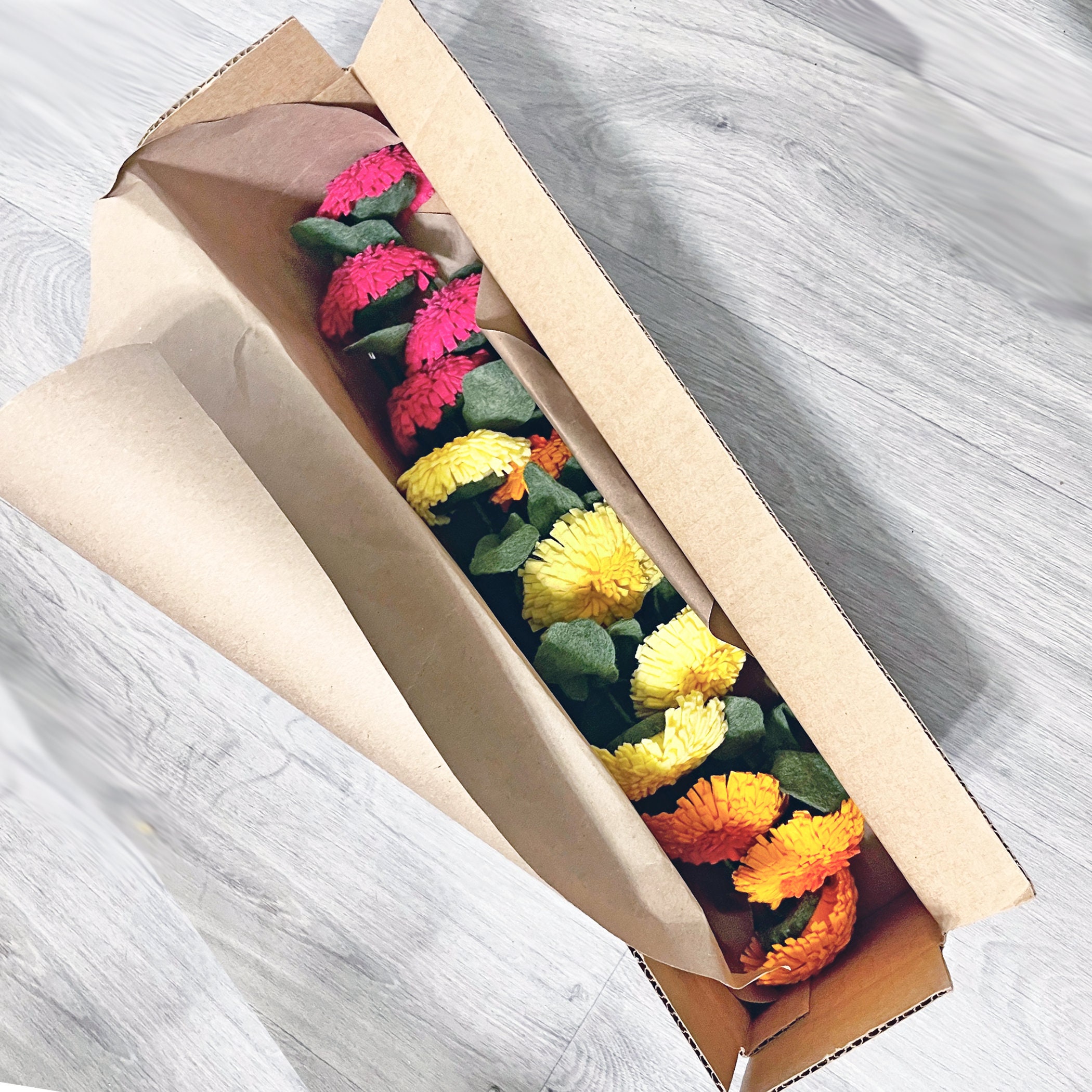 Giant Fall Mums Felt Flowers in Fuchsia Yellow or Orange for - Etsy