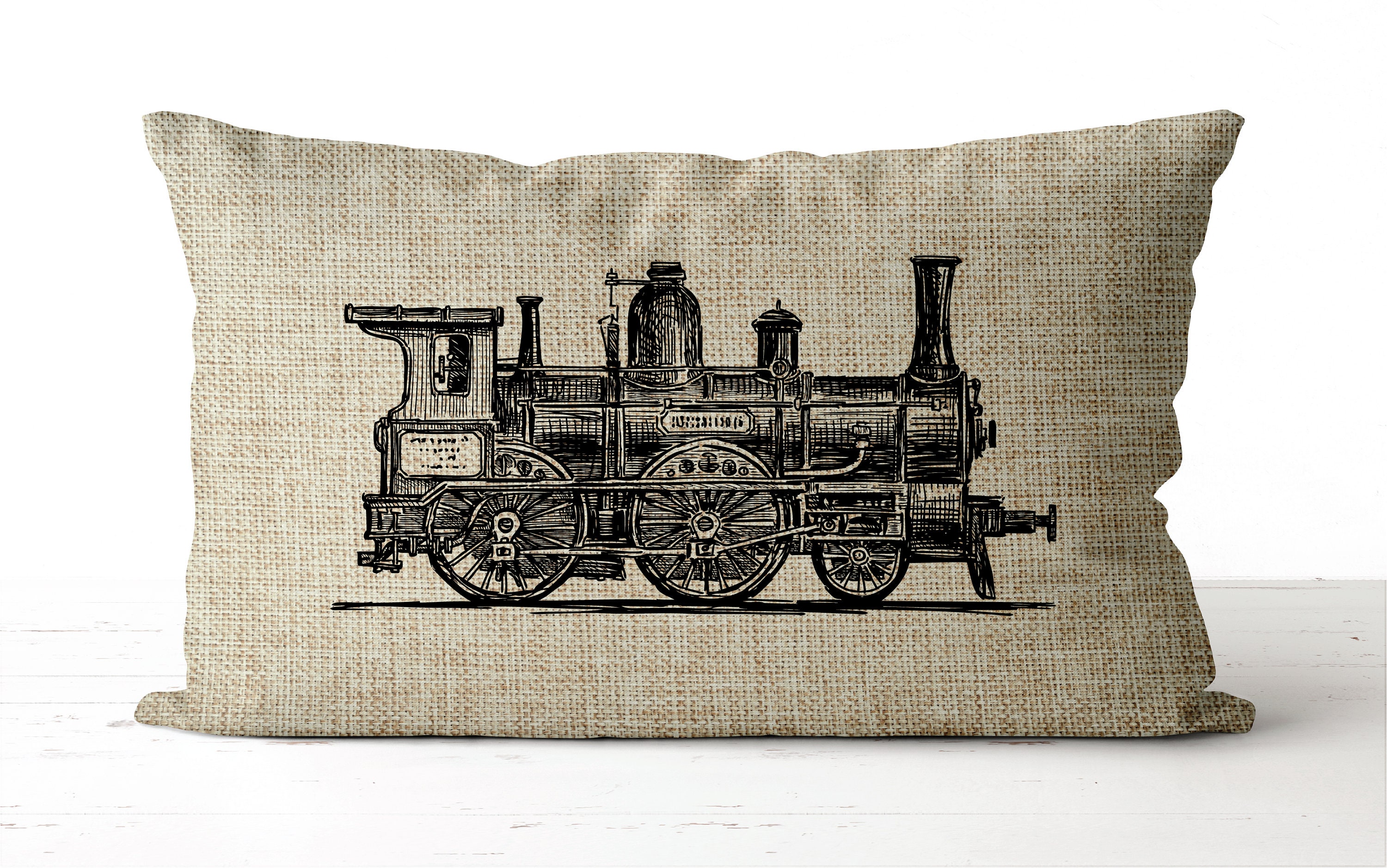 Vintage Train Pillow Train Decor Baby Boy Gift Kids Room - Etsy