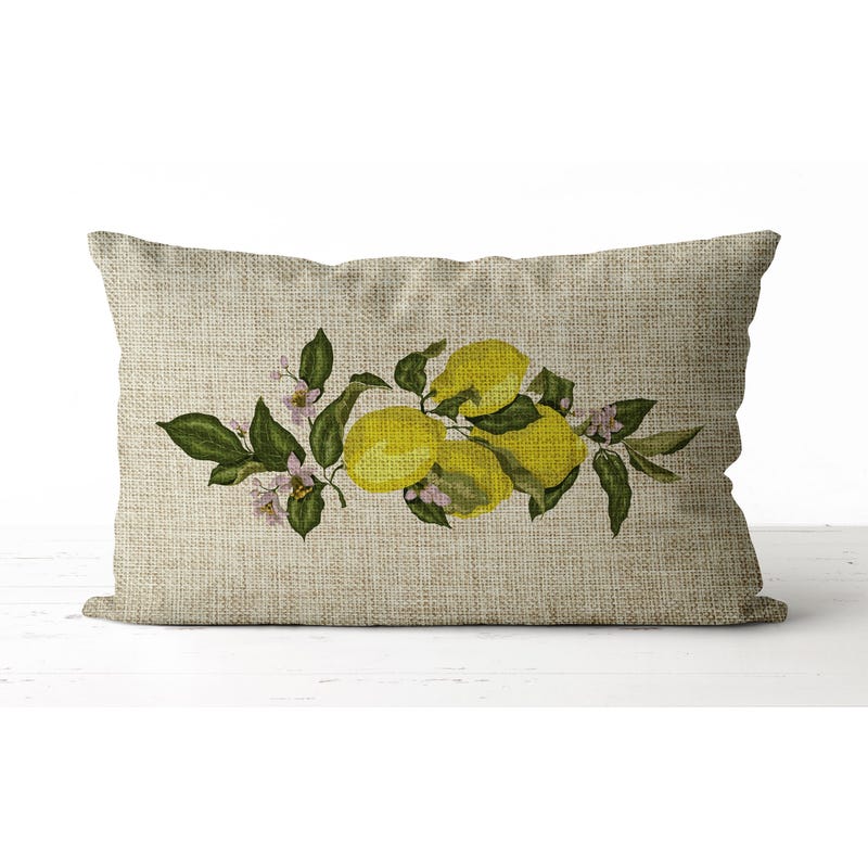 Lemon Leaf Pillow - Etsy