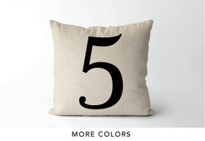 Number Pillow - Etsy