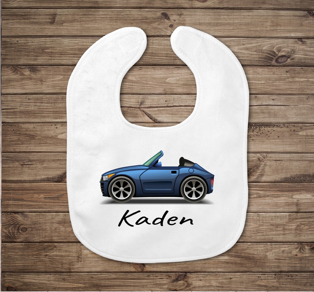 Sports Car Personalized Bib Car Bib Baby Bib Name Bib Personalized Baby ...