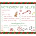 Delayed Christmas Gift Letter From Santa Notification of Late Present ...