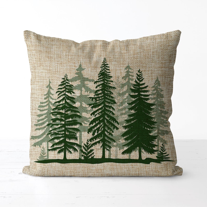 Rustic Pine Tree Pillows - Etsy